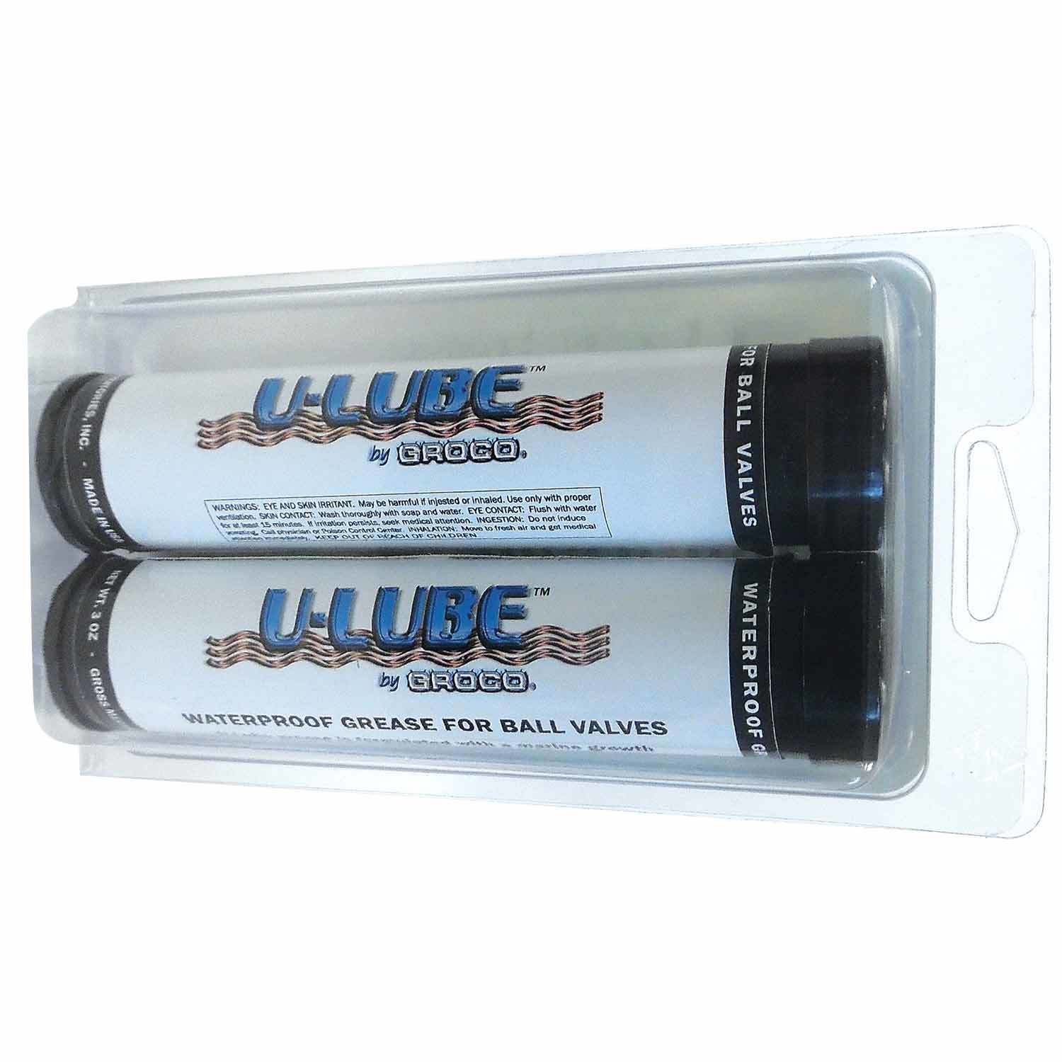 GROCO U-Lube Ball Valve Grease, 3 oz., 2-Pack