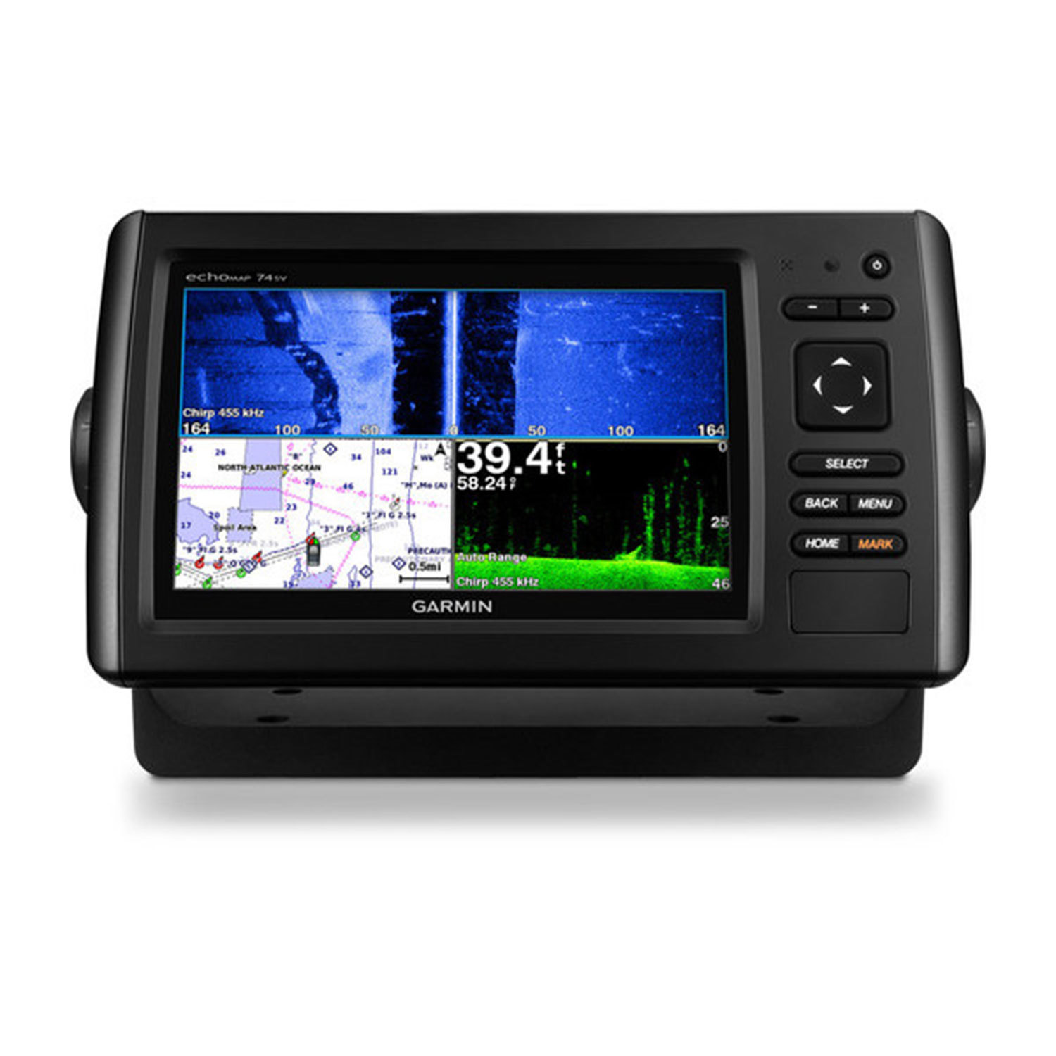 GARMIN echoMAP CHIRP 74sv Fishfinder/Chartplotter with CHIRP SideVü ...
