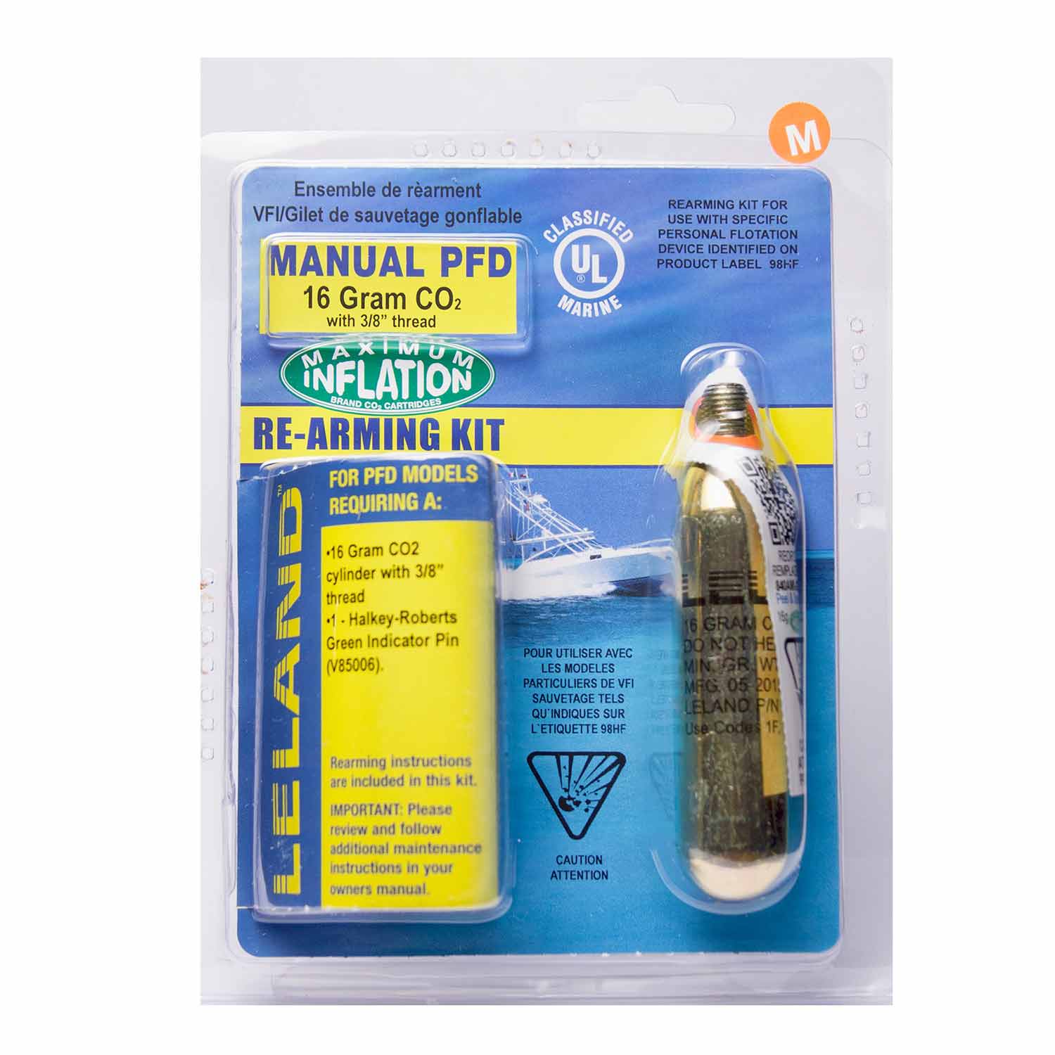 LELAND 16 Gram Inflatable PFD Rearming Kit, Manual