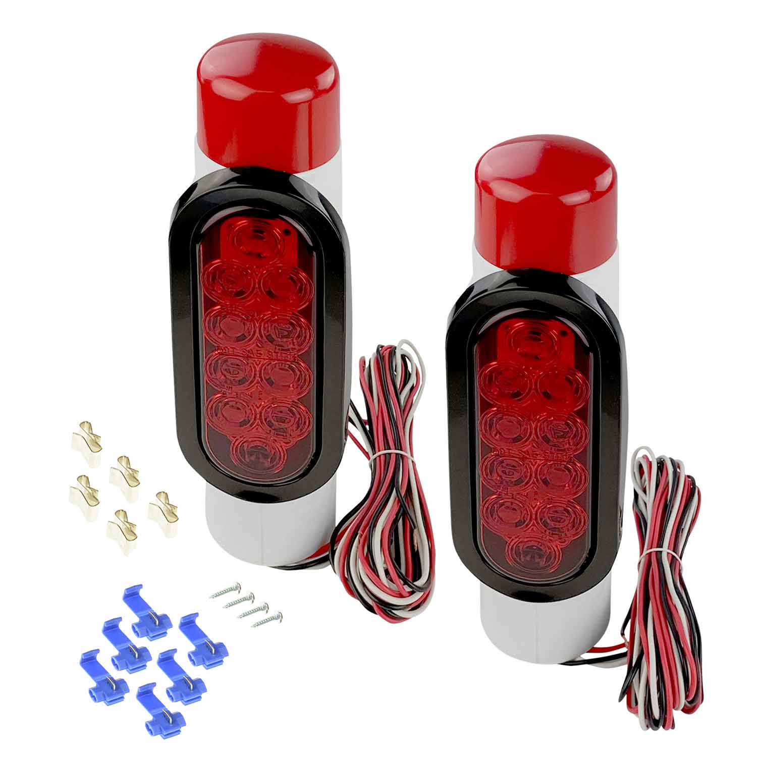 SEAVOLT Trailer Guide-On Post Mounted LED Tail Lights