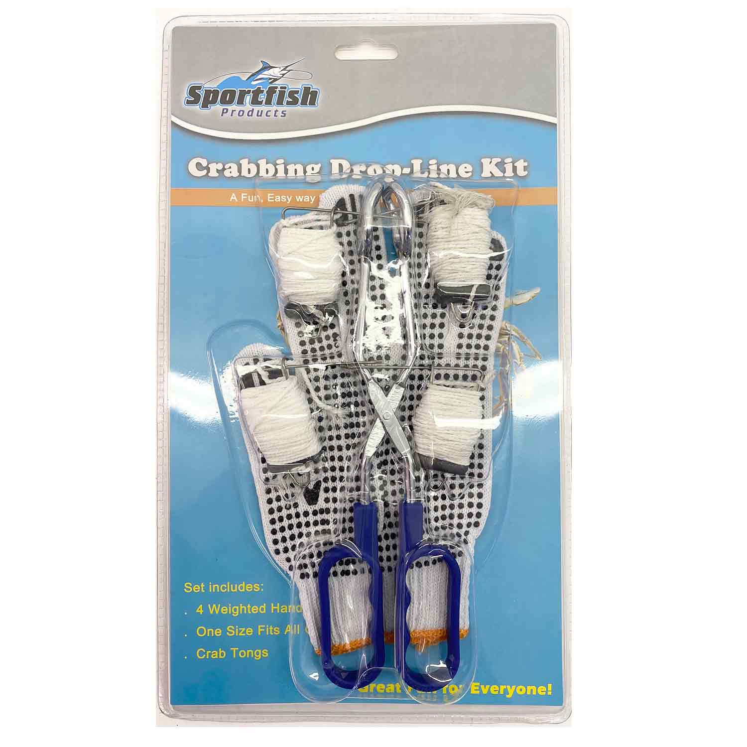 SPORTFISHING PRODUCTS Crabbing Drop-Line Kit with Glove and Tongs ...