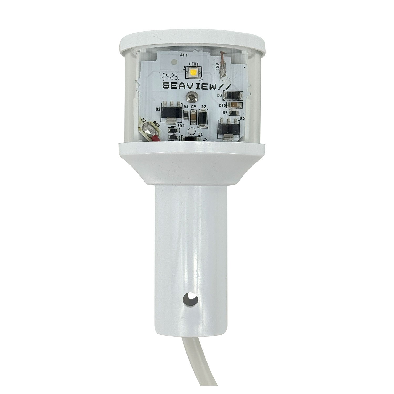 SEAVIEW 3 NM Round LED Masthead and All-Round C-5 Navigation Light, White