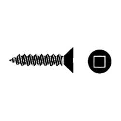 FASCO FASTENER #10 X 2-1/2" Silicon Bronze Square Drive Flat-Head Wood ...