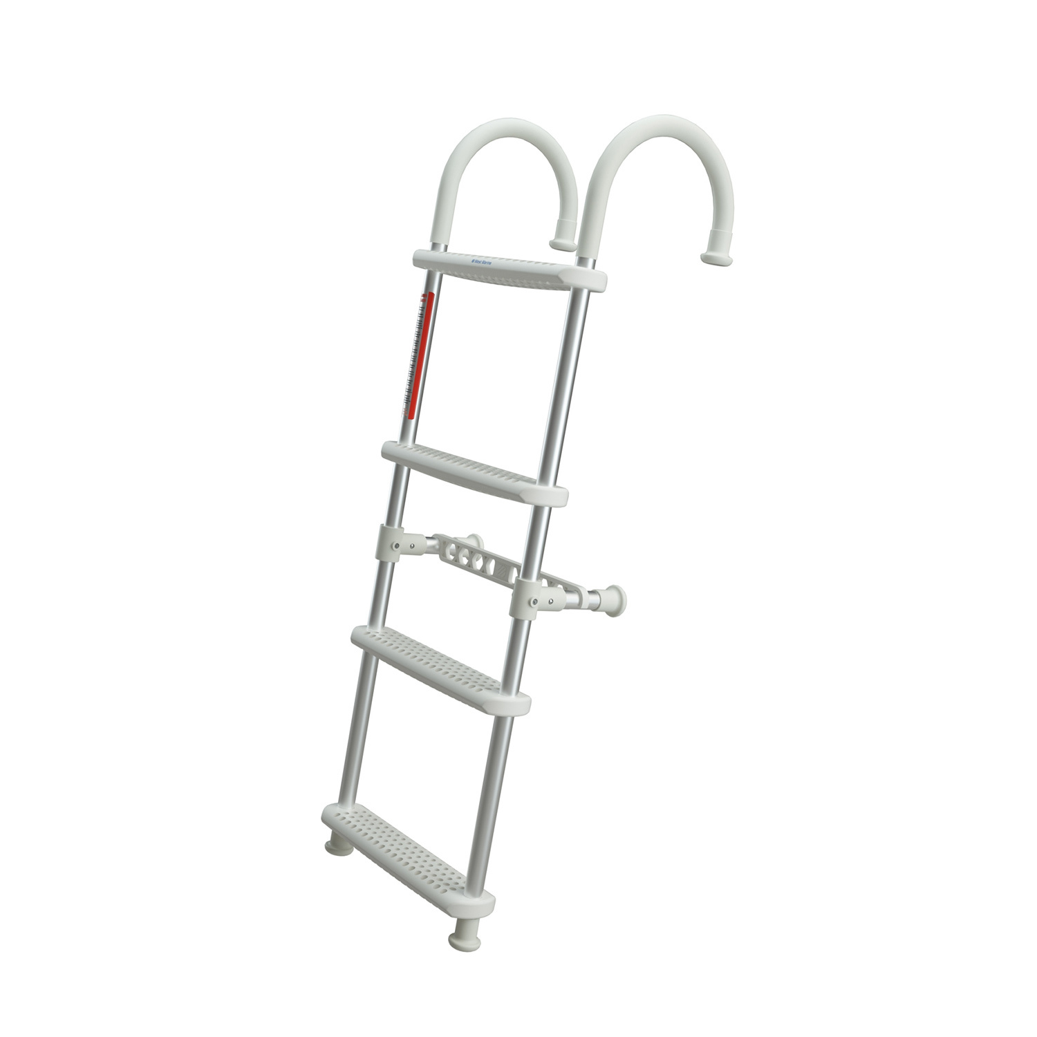 4-Step Gunwale Boarding Ladder – 7" Hook, White